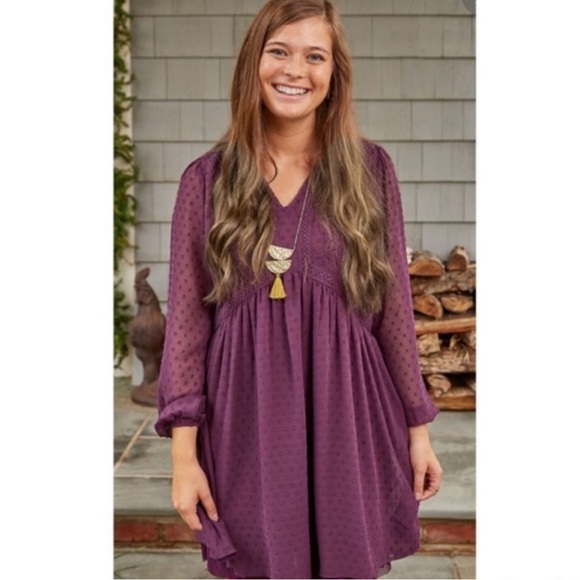 Matilda Jane | Dresses | Matilda Jane Chiffon Layered Sheer Sleeve ...